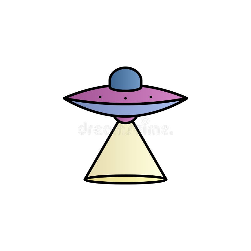 Alien, Space, Ufo Color Gradient Vector Icon Stock Illustration ...