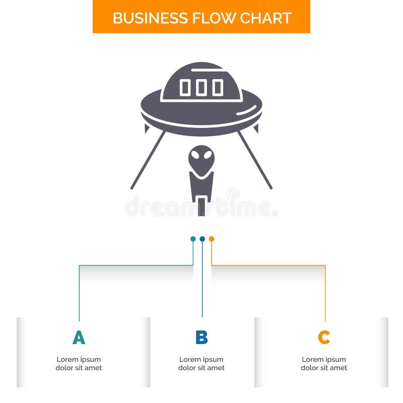 Alien, Space, Ufo, Spaceship, Mars Business Flow Chart Design with 3 ...