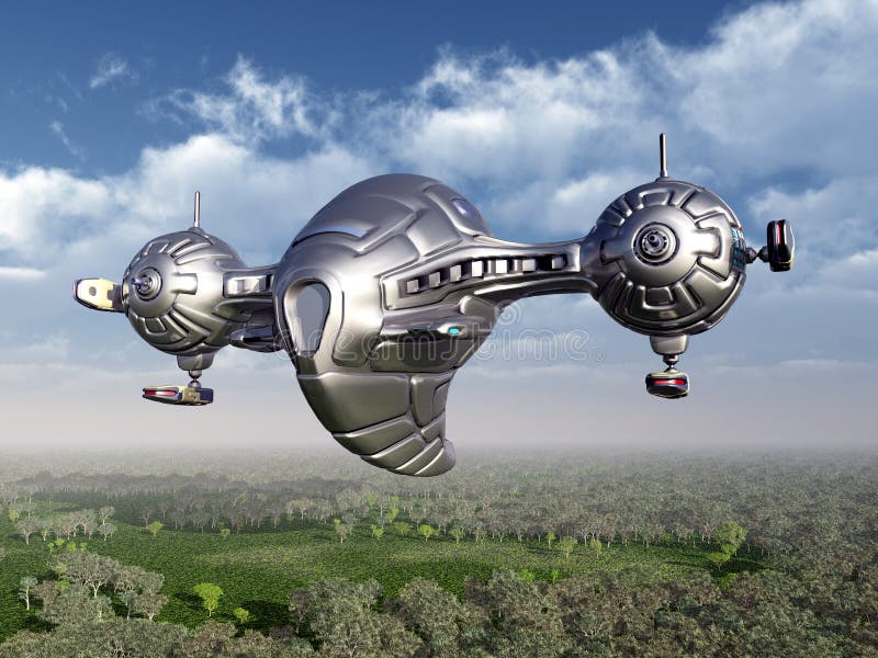 Alien Spacecraft stock illustration. Illustration of spacecraft - 27178038