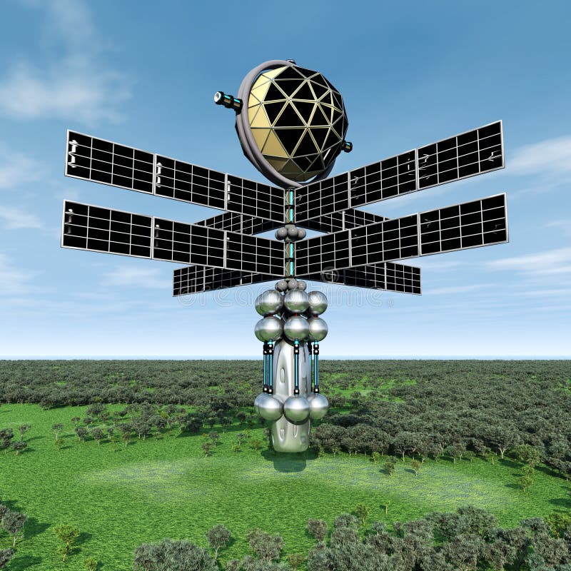 Alien Spacecraft stock illustration. Illustration of spacecraft - 27178038