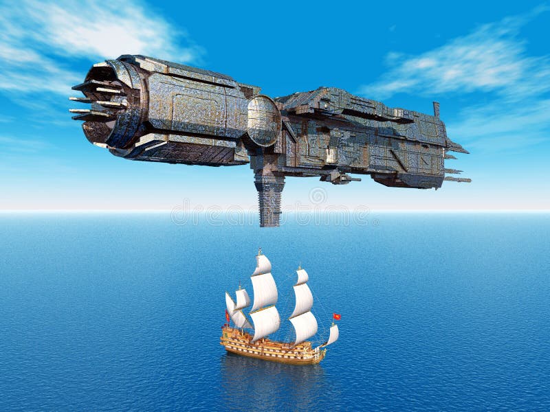 Alien Spacecraft stock illustration. Illustration of spacecraft - 27178038