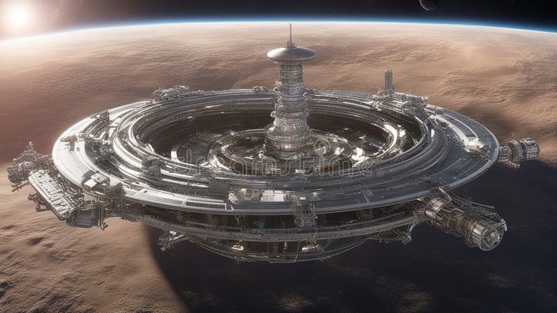Alien Spaceport 15 Space Station Being Built in Space, a Giant Ringed ...