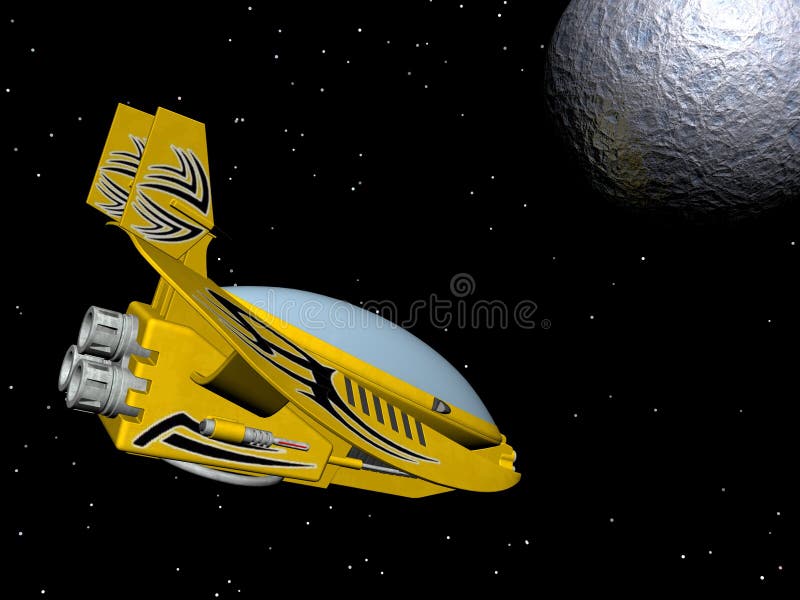 Alien Spaceship stock illustration. Illustration of deep - 11351409