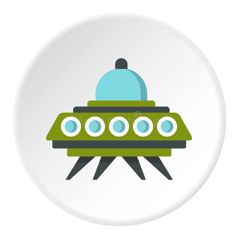 Alien Spaceship Icon Circle Stock Vector - Illustration of galaxy ...