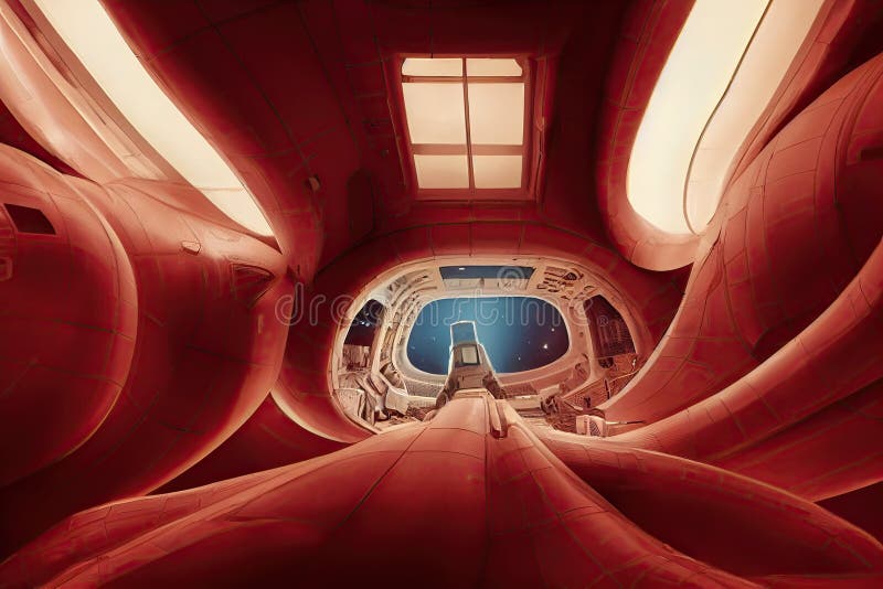 Spaceship Interior of Aliens Stock Illustration - Illustration of hyper ...