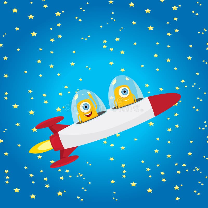 Alien Spaceship . Orange Alien in Space Vector. Stock Vector ... Alien Spaceship . Orange Alien in Space Vector. Stock Vector ...