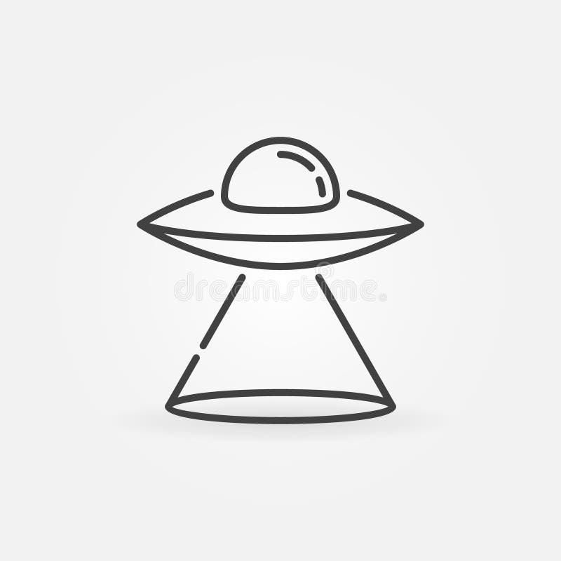 Alien Spaceship Vector Concept Extraterrestrial Vessel Outline Icon ...