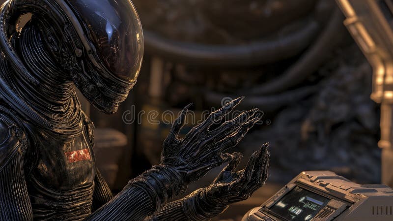 Alien Species Communicating with Technology in a Futuristic Environment ...