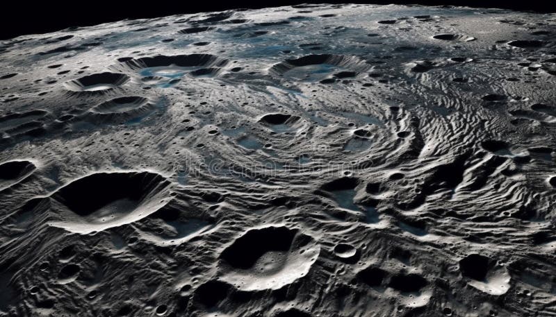 Alien Sphere on Moon Surface, Meteor Crater, Cold Temperature Wave ...