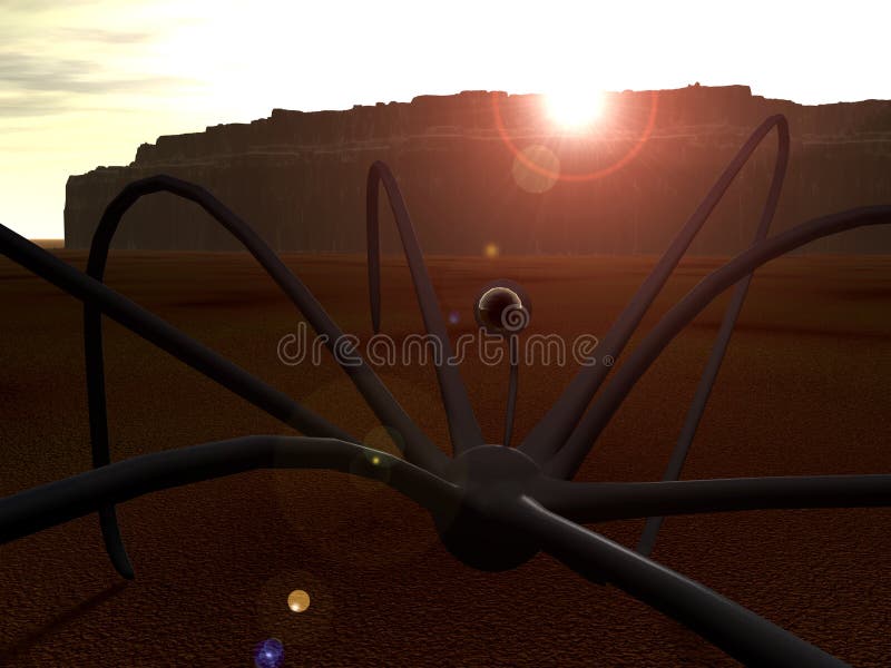 Alien Spider 2 stock illustration. Illustration of rendered - 1042315