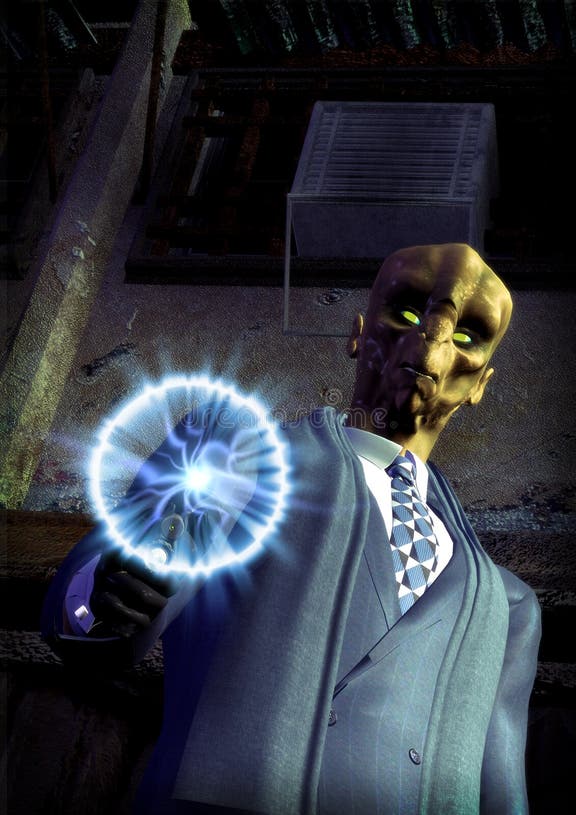 Alien spy stock illustration. Illustration of flying - 12273790