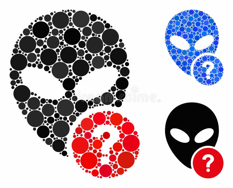 Alien Status Mosaic Icon of Round Dots Stock Vector - Illustration of ...