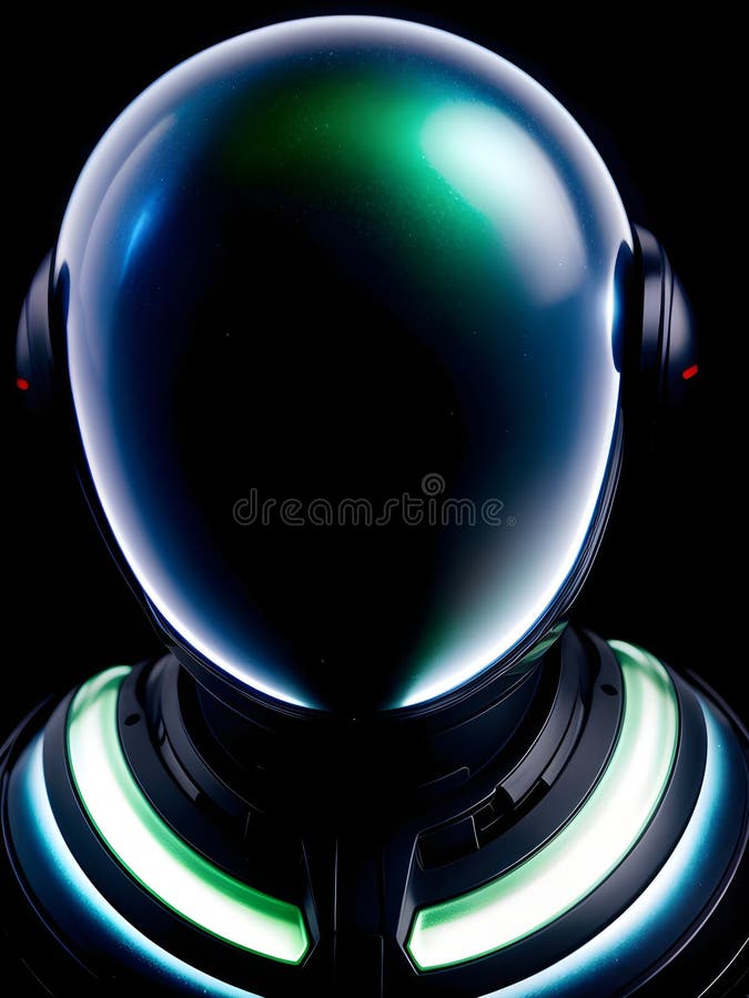 Alien Style Space Helmet, Ufo Concept Stock Image - Image of ...