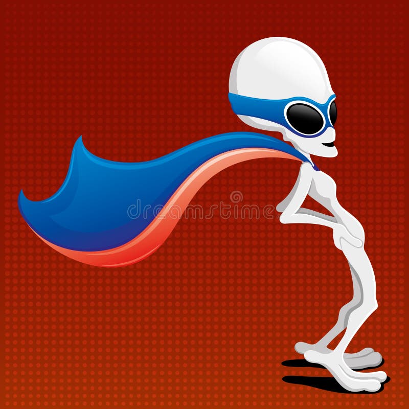 Cheerful alien and ufo stock vector. Illustration of futuristic - 65123731