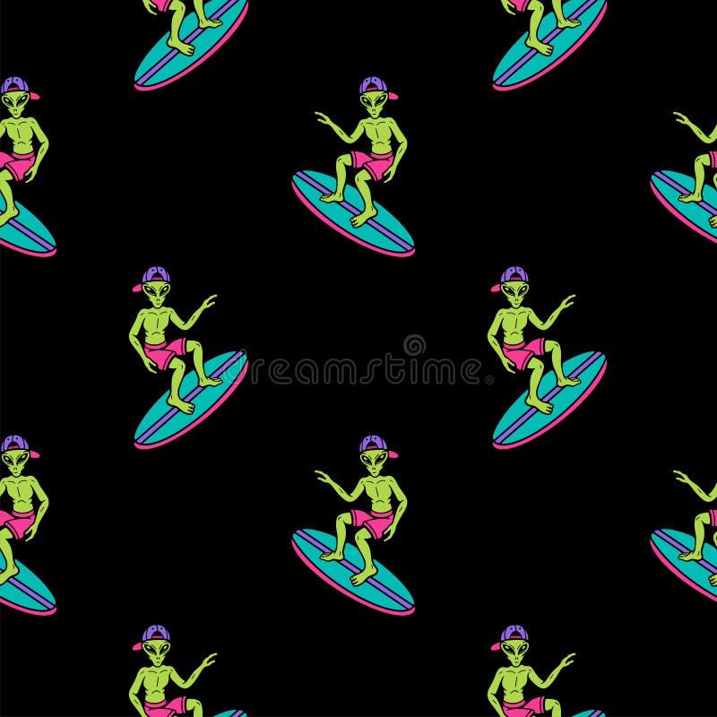 Alien Surfing Stock Illustrations – 140 Alien Surfing Stock ...