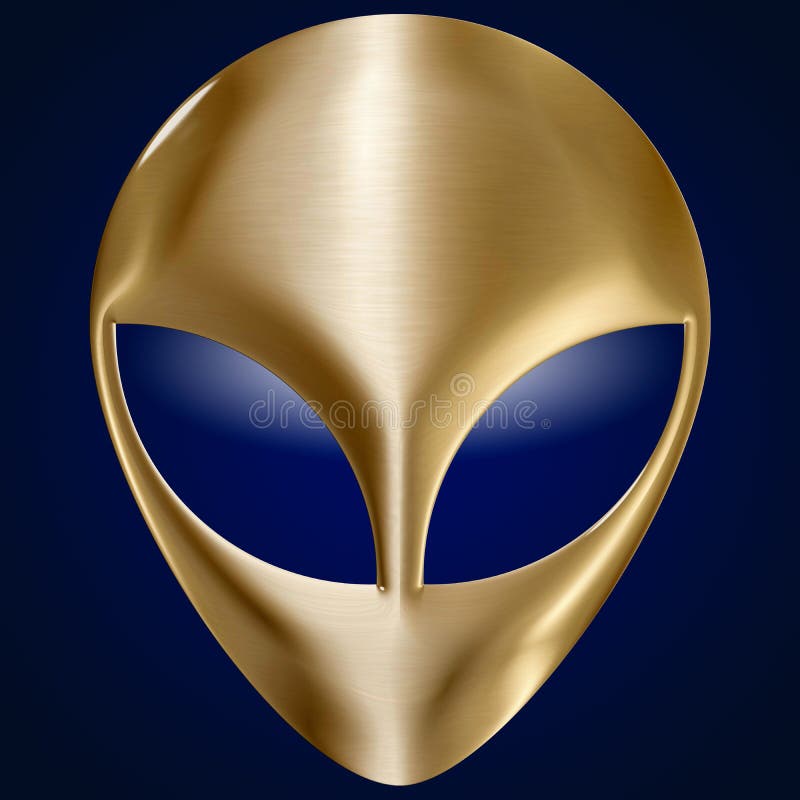 Alien Symbol on the Blue Background Stock Illustration - Illustration ...