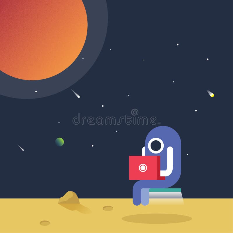 Alien Technology Galaxy Planet Illustration Design Element Template ...