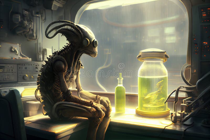 Aalien in a Test Tube with Dramatic Lighting. AI Generated Stock ...