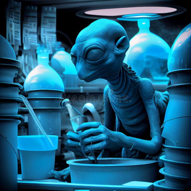 Aalien in a Test Tube with Dramatic Lighting. AI Generated Stock ...
