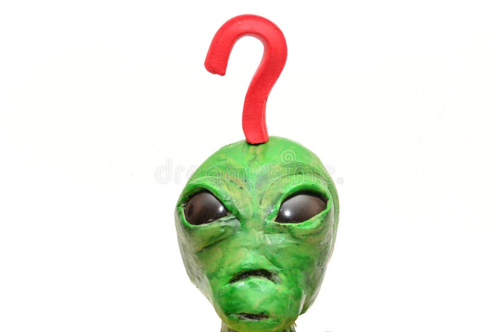 Alien in thought. stock photo. Image of challenge, alien - 65672436
