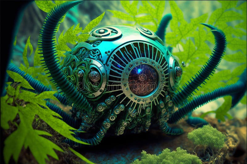 An Alien Tick from Another Plant, Generated by Ai Stock Illustration ...