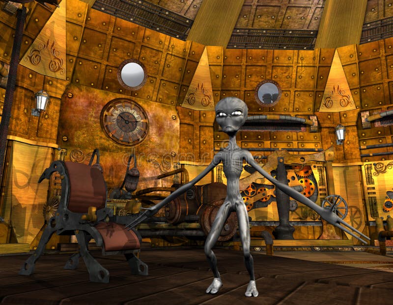 At a time machine stock illustration. Illustration of rendering - 22632579