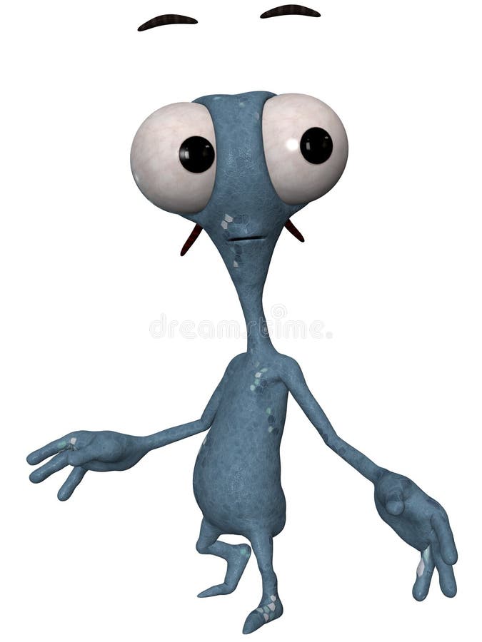 Alien Toon Figure stock illustration. Illustration of cartoon - 40242722