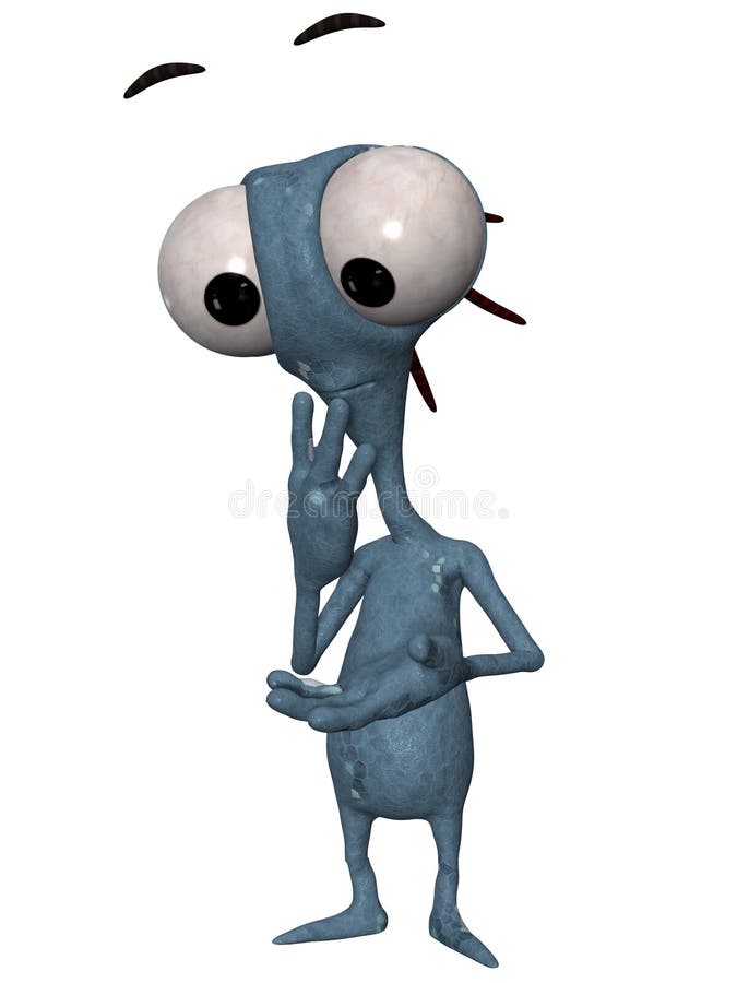 Alien Toon Figure stock illustration. Illustration of cartoon - 40242744