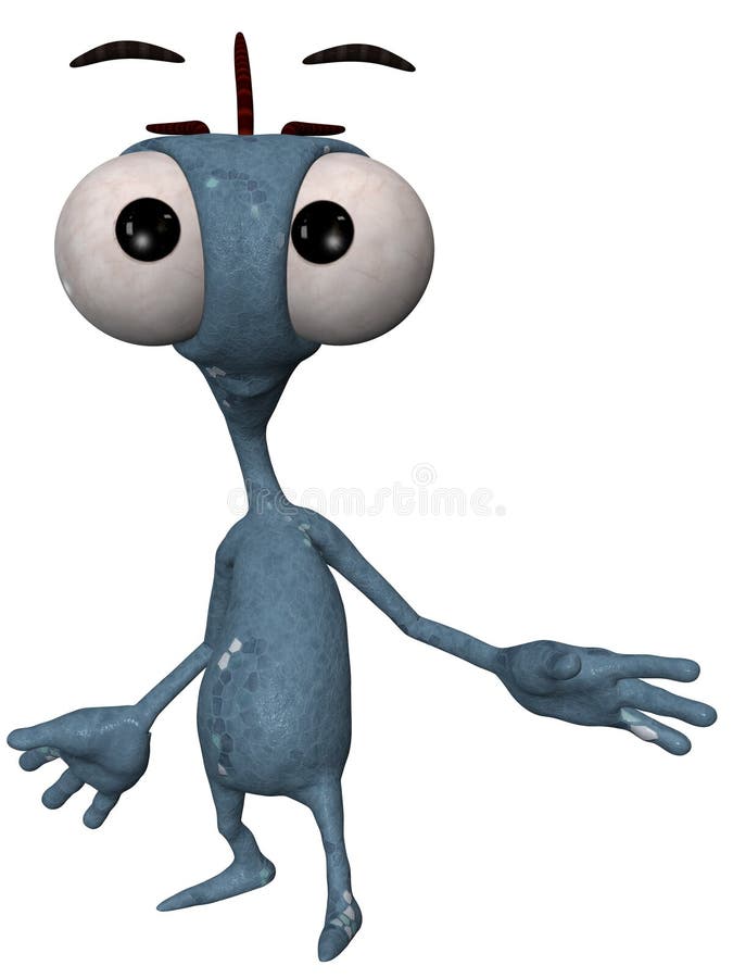 Alien Toon Figure stock illustration. Illustration of friend - 40242762