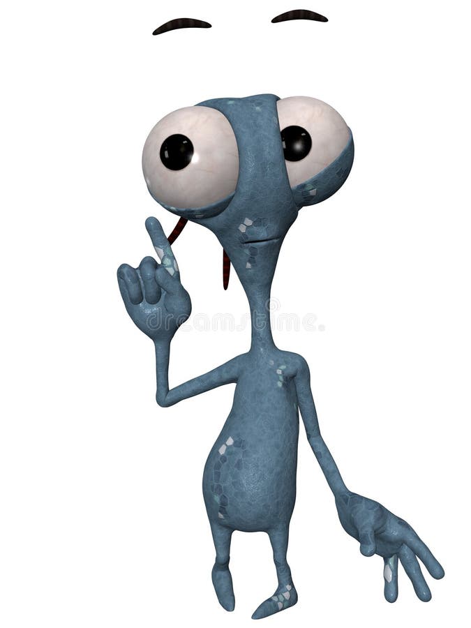 Alien Toon Figure stock illustration. Illustration of manga - 40242771
