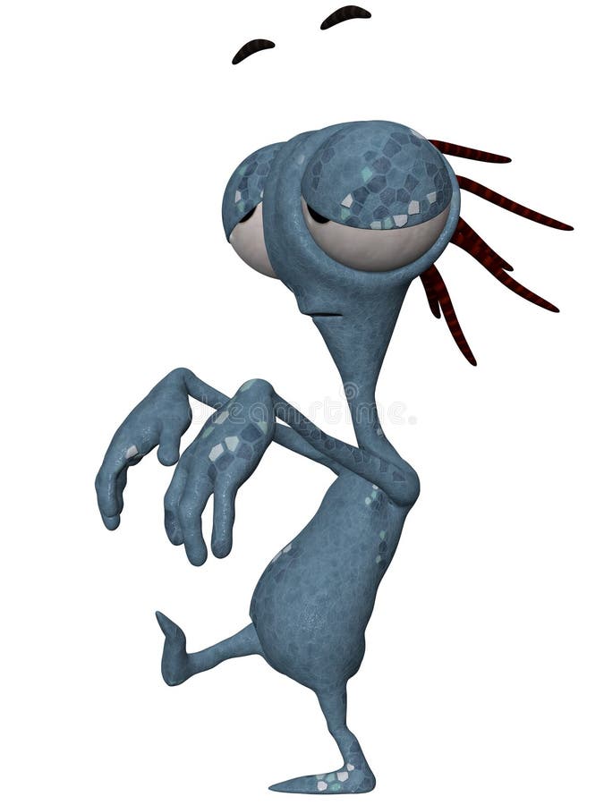 Alien Toon Figure stock illustration. Illustration of anime - 40242780