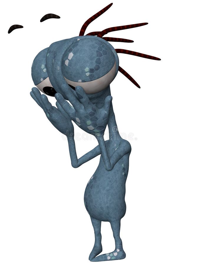 Alien Toon Figure stock illustration. Illustration of model - 40242785