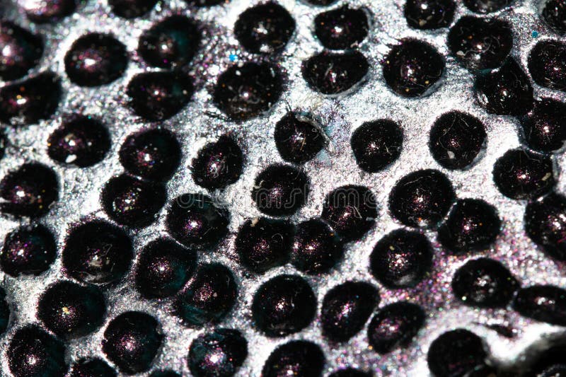 Alien Trypophobia Holes in a Shiny Sci-fi Close Up Background Stock ...