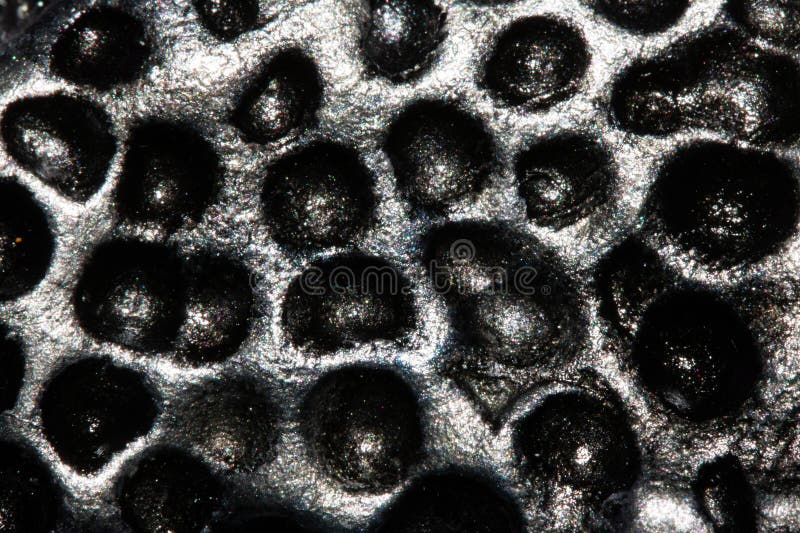 Alien Trypophobia Holes in a Shiny Sci-fi Close Up Background Stock ...