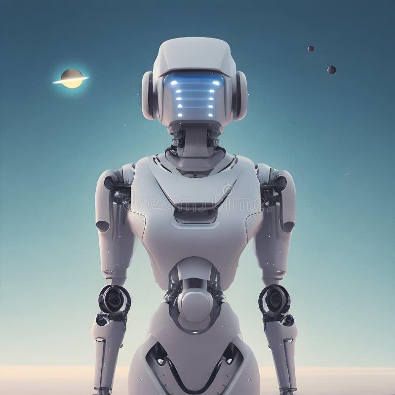 Alien Type 3d Render of a Robot Stock Illustration - Illustration of ...