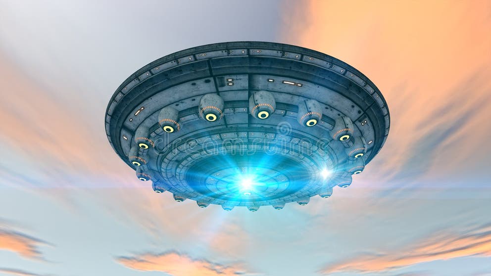Alien UFO ship stock photo. Image of space, futuristic - 63127508