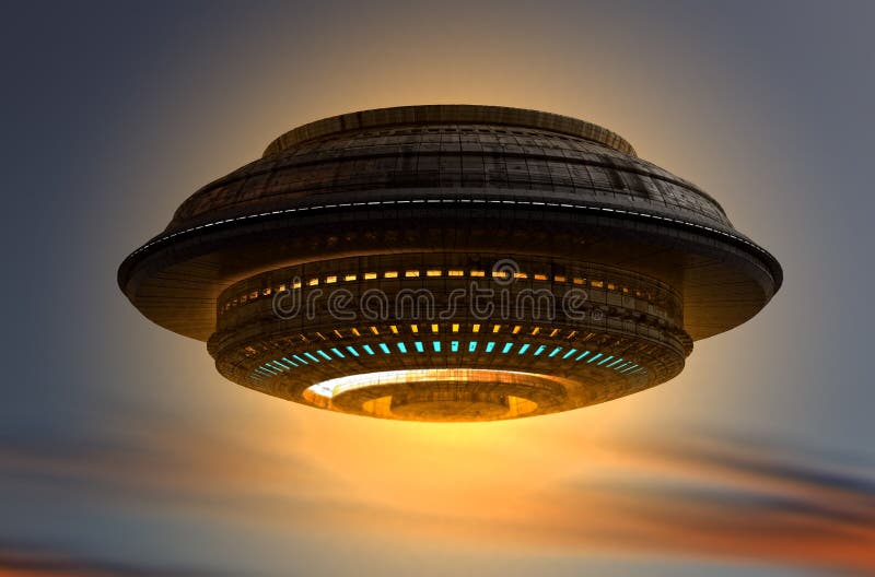 Alien UFO ship stock photo. Image of space, futuristic - 63127508