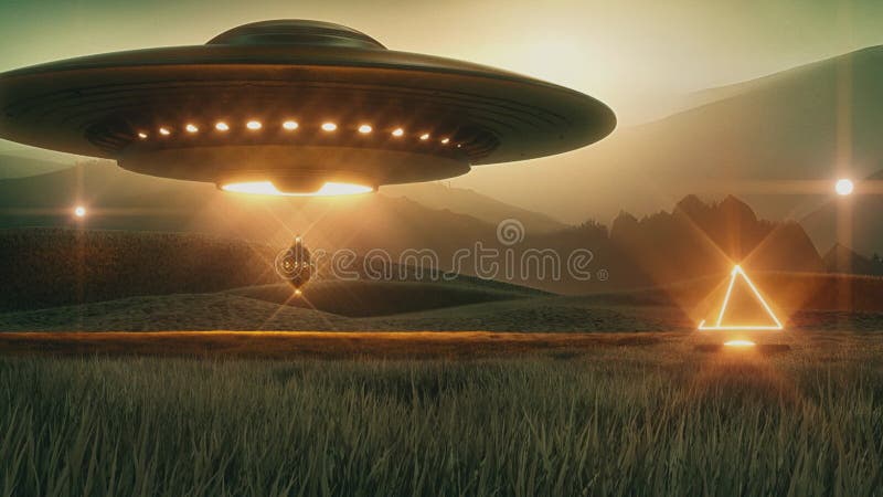 Alien UFOs Spaceships in the Wild - Loop Scifi Abstract Landscape ...