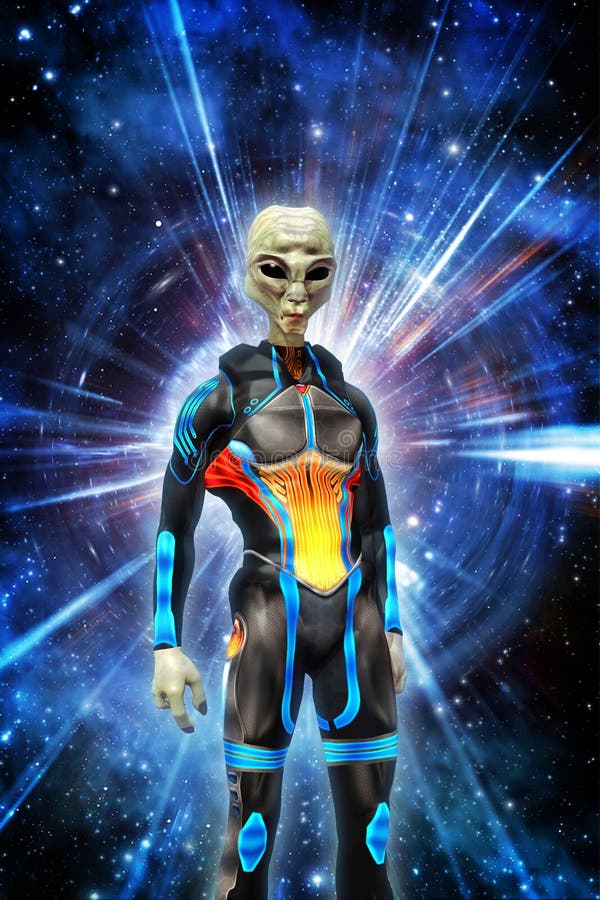 Alien space encounter stock illustration. Illustration of book - 12455362