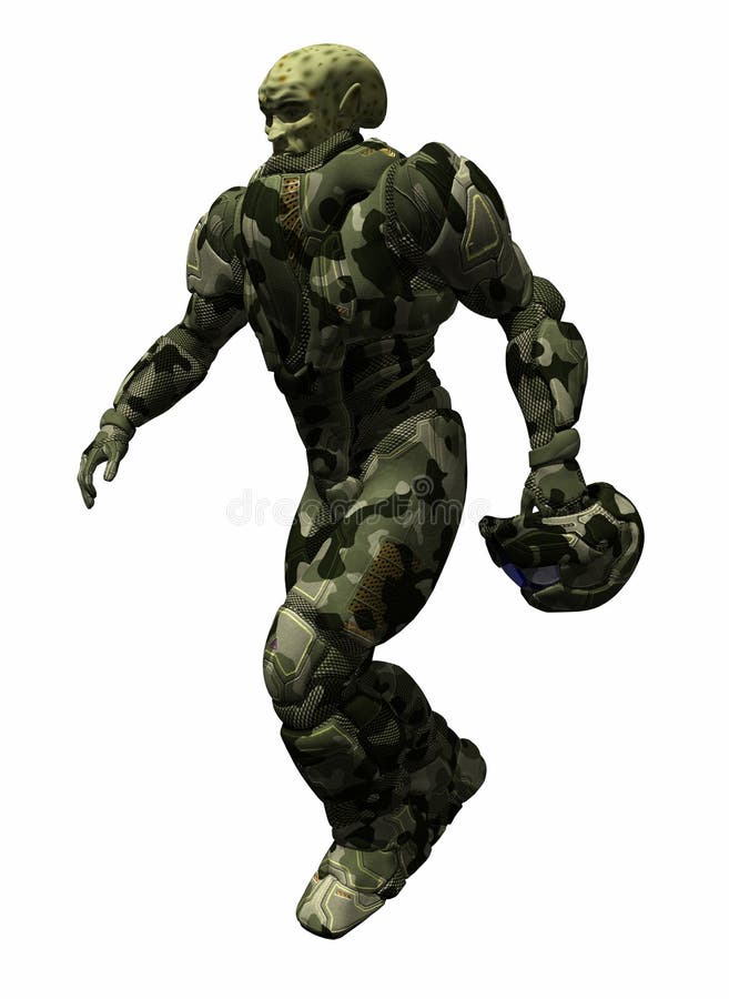 Alien Warrior stock illustration. Illustration of armor - 11646172