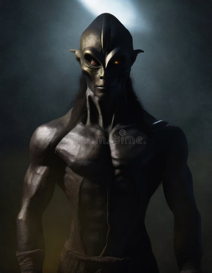 Alien warrior stock illustration. Illustration of species - 293456963
