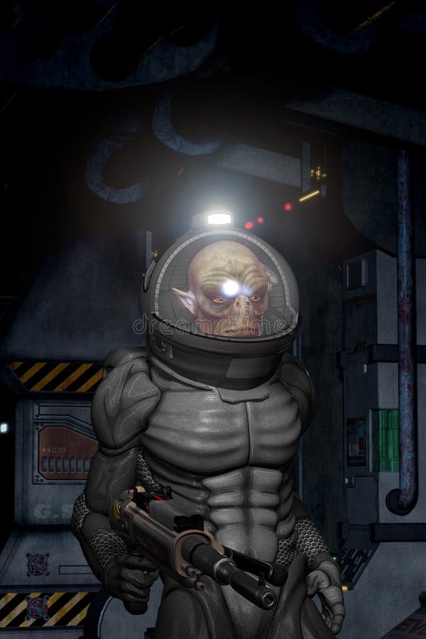 Alien warrior stock illustration. Illustration of alien - 18552924