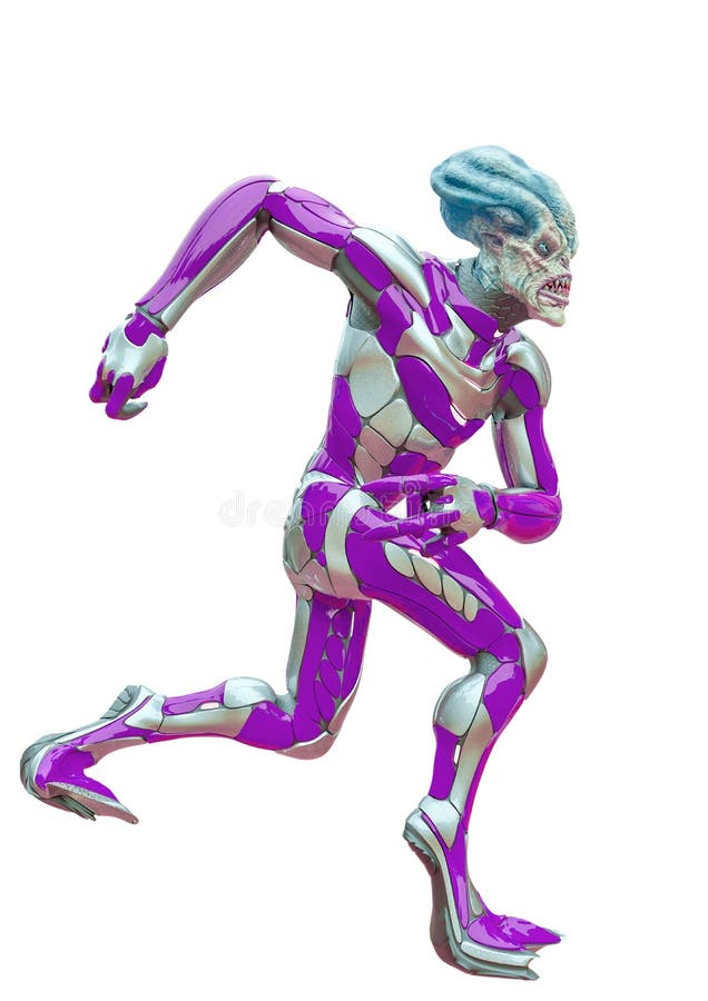 Alien warrior walking stock illustration. Illustration of army - 250420515