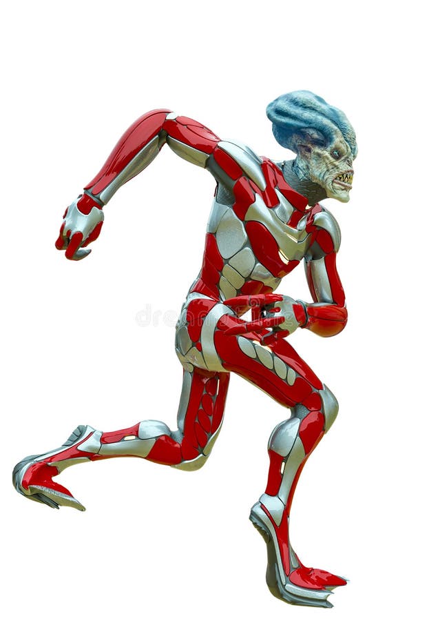 Alien warrior portrait stock illustration. Illustration of military ...