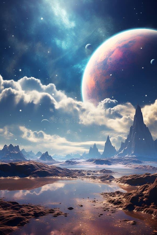 Alien World stock illustration. Illustration of intergalactic - 316969250