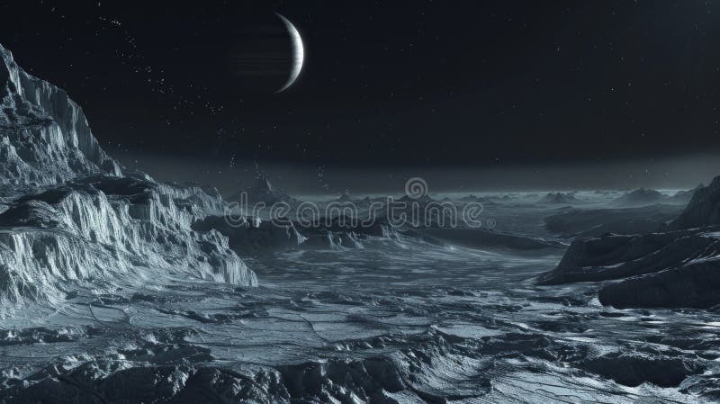 Alien World, Deep Space Landscape Stock Image - Image of futuristic ...