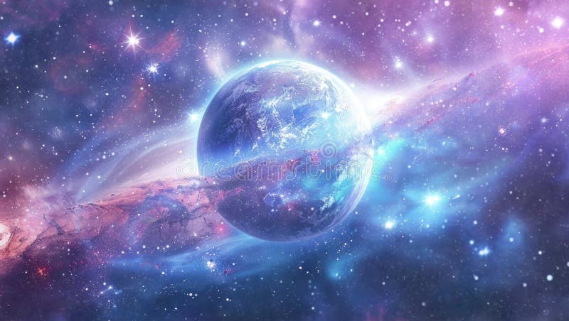 Alien World, Deep Space Landscape Stock Video - Video of exoplanet ...