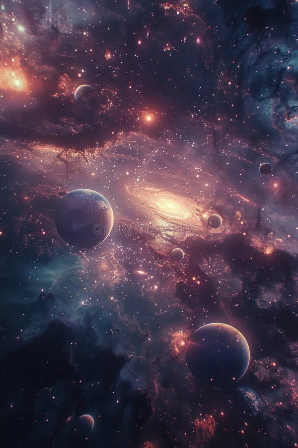 Alien World, Deep Space Landscape Stock Photo - Image of expansion ...