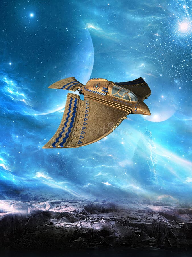 Alien flight stock illustration. Illustration of flight - 99305363