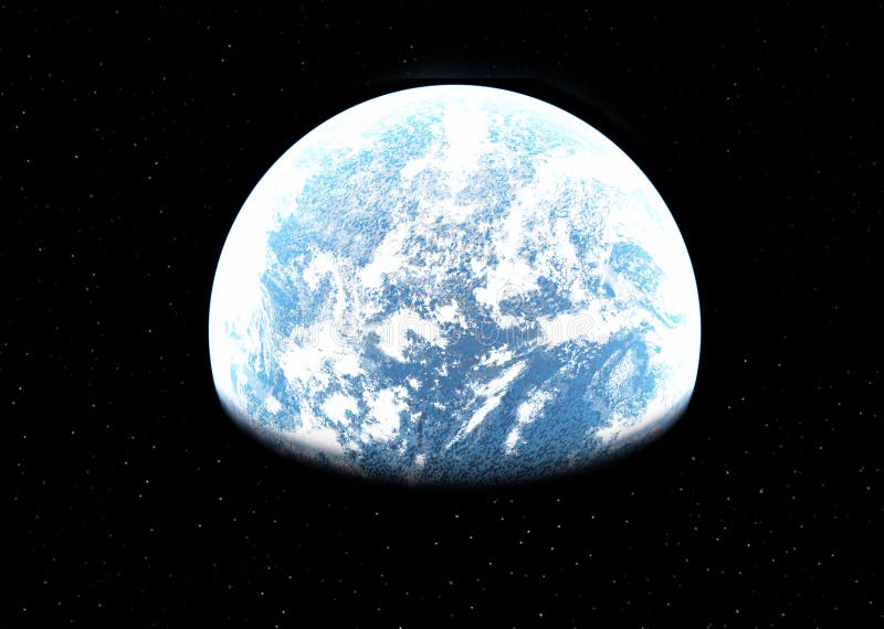 Alien World in Space stock illustration. Illustration of explore - 10354809